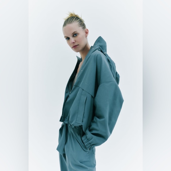 Zara | Jackets & Coats | Zara Technical Jacket With Hood | Poshmark
